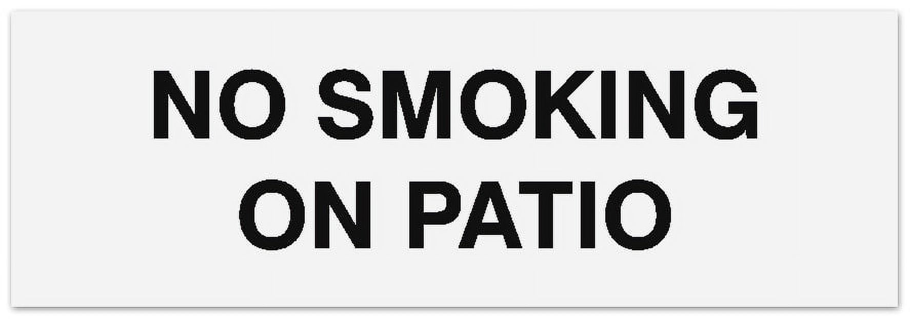 Signs ByLITA Basic No smoking on patio Sign - Laser-Engraved Lettering ...