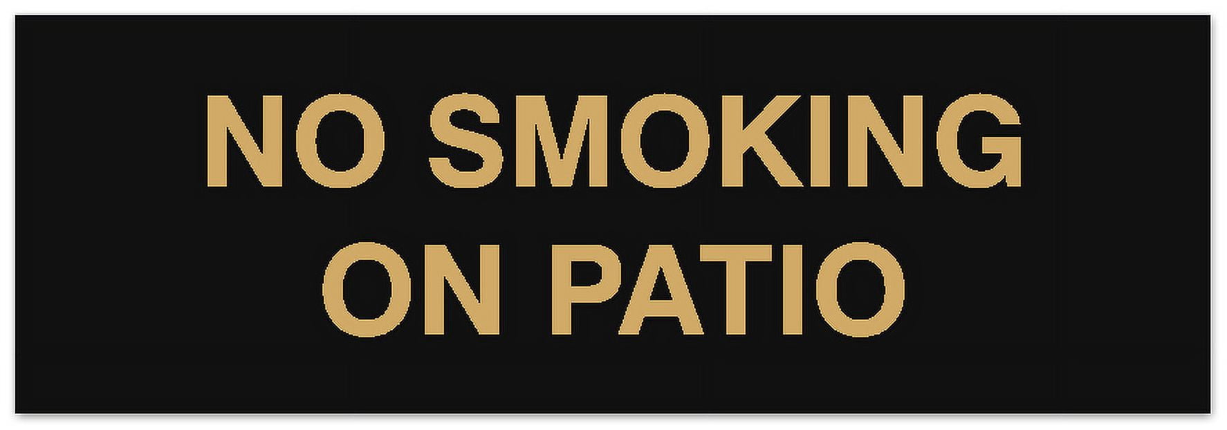 Signs ByLITA Basic No smoking on patio Sign - Laser-Engraved Lettering ...