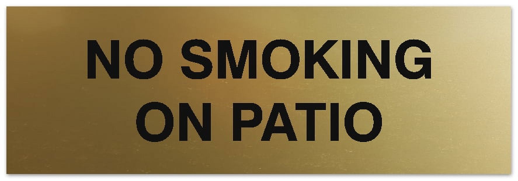 Signs ByLITA Basic No smoking on patio Sign - Laser-Engraved Lettering ...