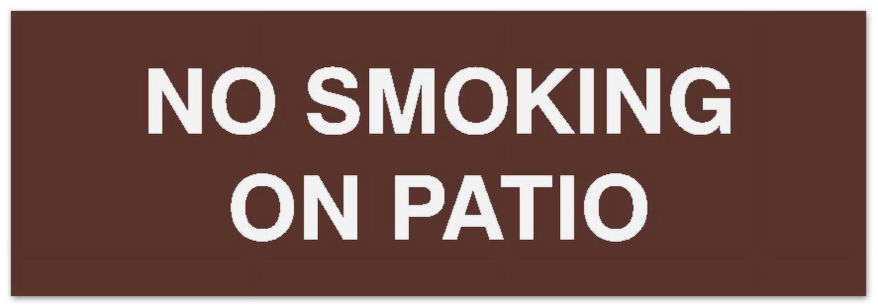 Signs ByLITA Basic No smoking on patio Sign - Laser-Engraved Lettering ...