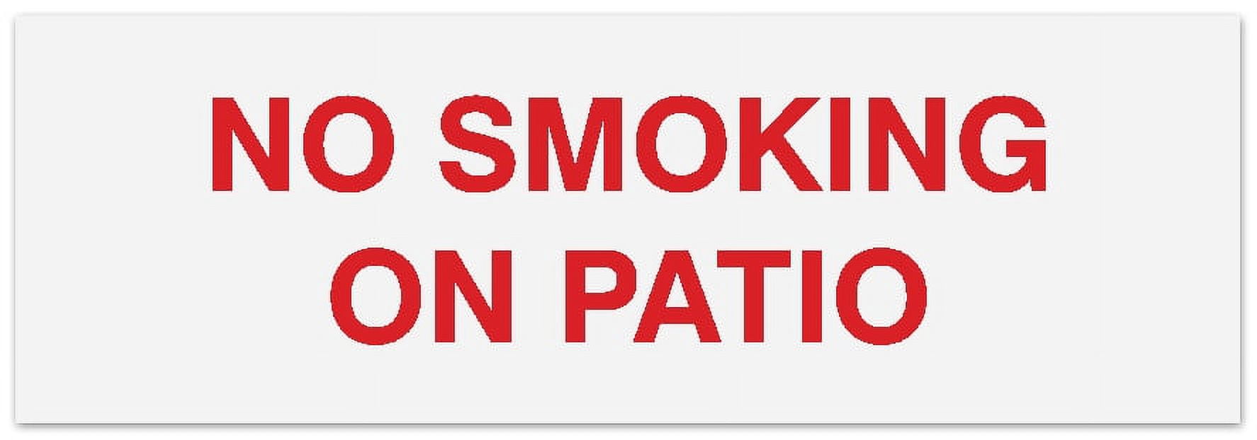 Signs ByLITA Basic No smoking on patio Sign - Laser-Engraved Lettering ...