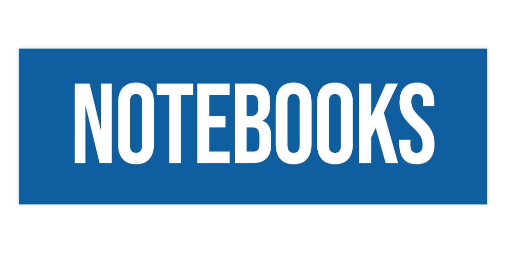 Signs ByLITA Basic Notebooks Sign (Blue) - Small - Walmart.com