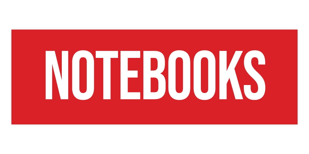 Signs ByLITA Basic Notebooks Sign (Red) - Large - Walmart.com