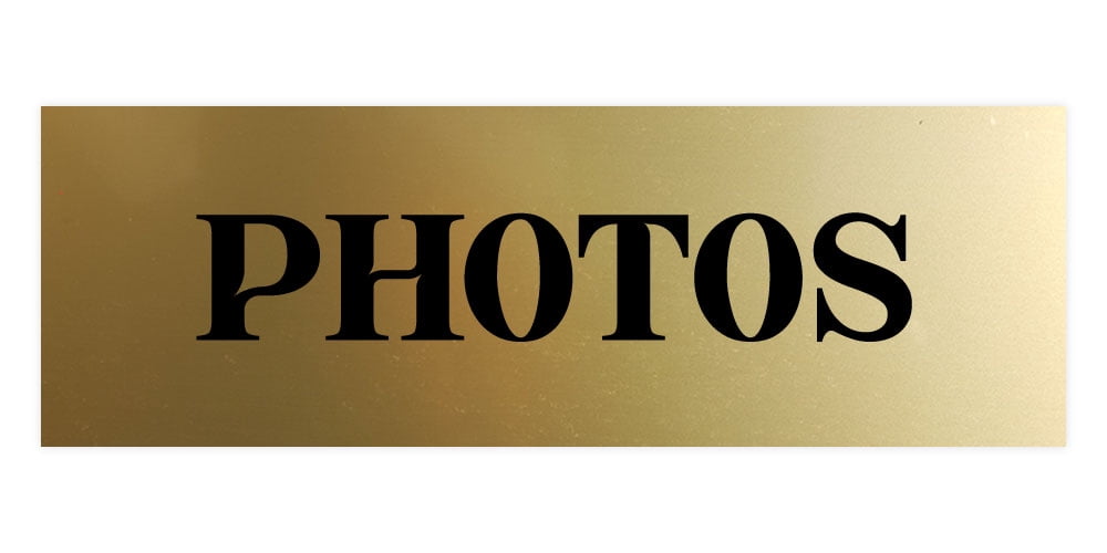 Signs ByLITA Basic Photos Sign (Brushed Gold) - Large - Walmart.com