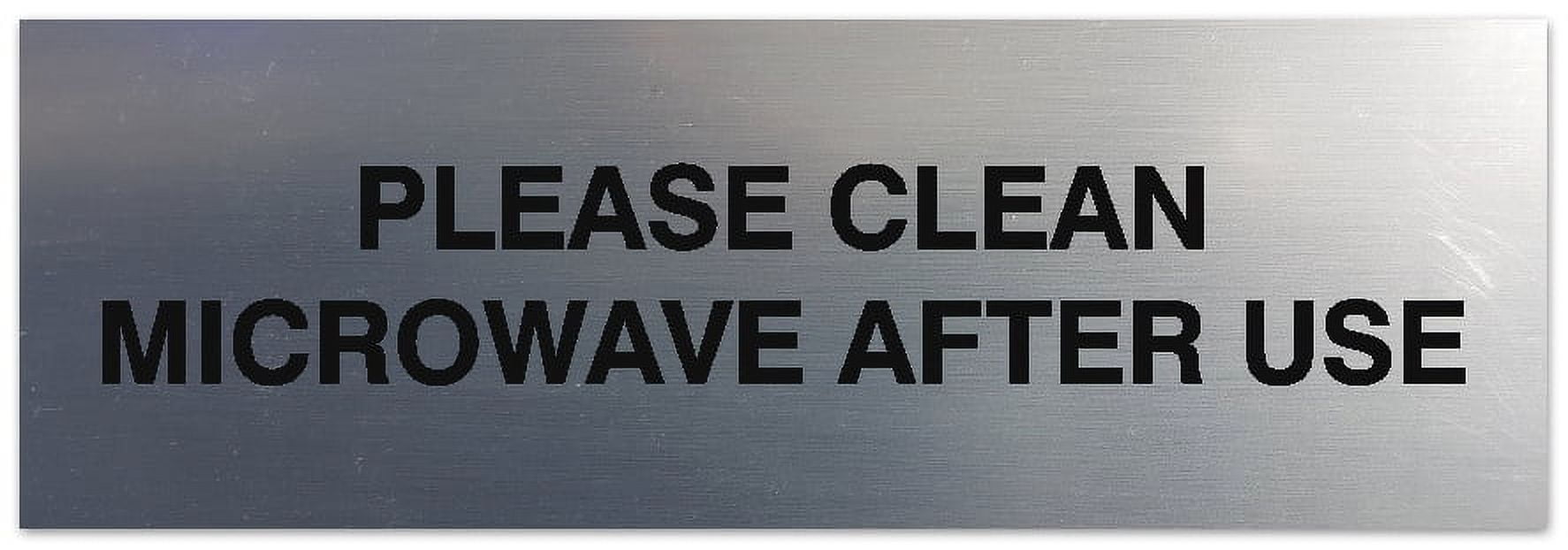 Signs ByLITA Basic Please clean microwave after use Sign - Laser ...