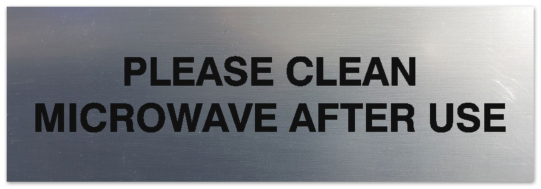 Signs ByLITA Basic Please clean microwave after use Sign - Laser ...
