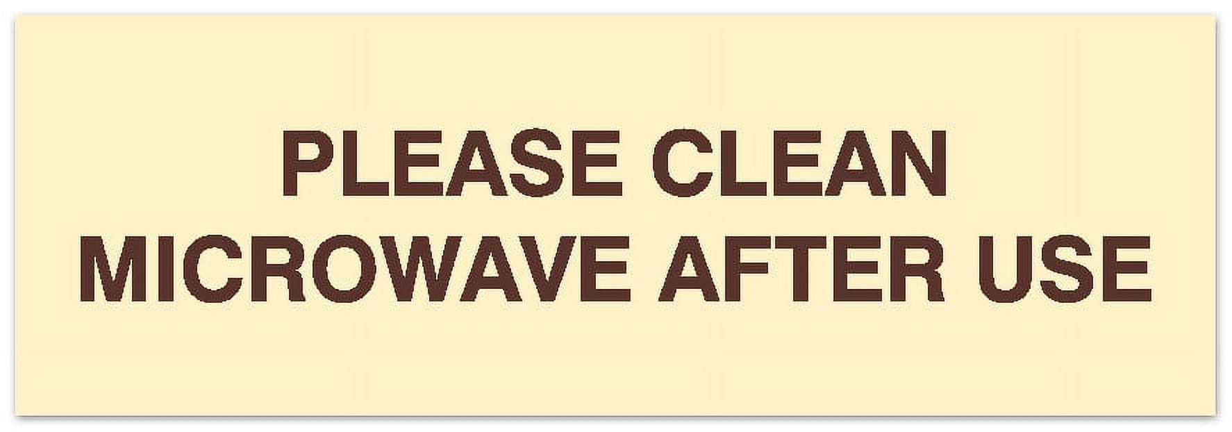 Signs ByLITA Basic Please clean microwave after use Sign - Laser ...