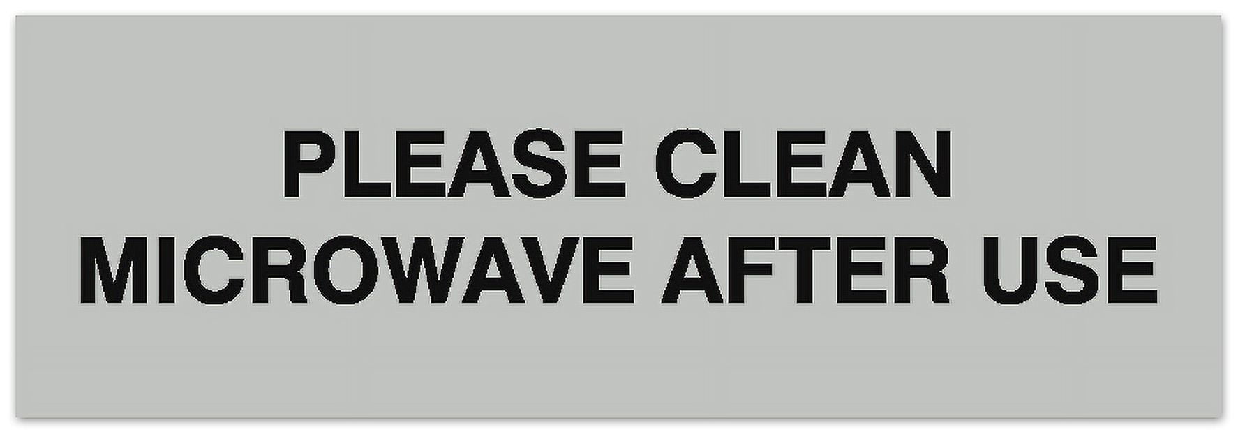 Signs ByLITA Basic Please clean microwave after use Sign - Laser ...