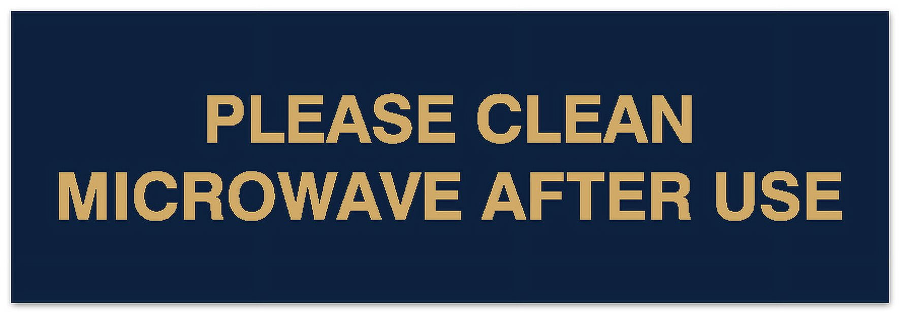 Signs ByLITA Basic Please clean microwave after use Sign - Laser ...