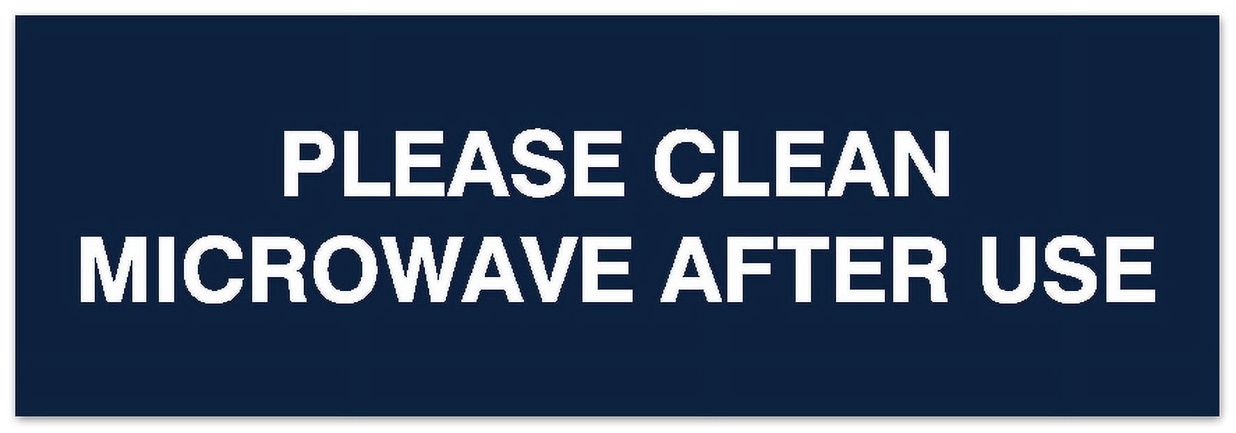 Signs ByLITA Basic Please clean microwave after use Sign - Laser ...