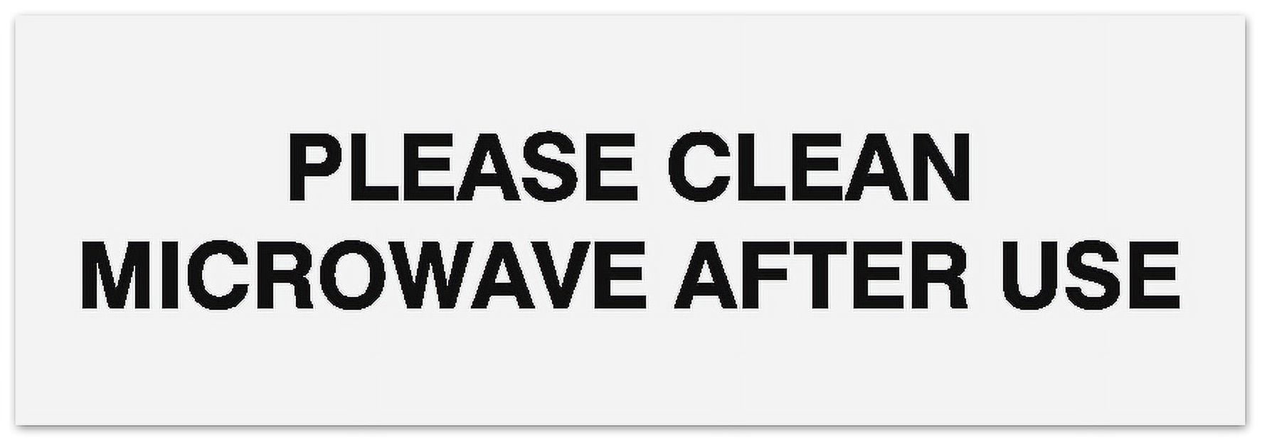 Signs ByLITA Basic Please clean microwave after use Sign - Laser ...