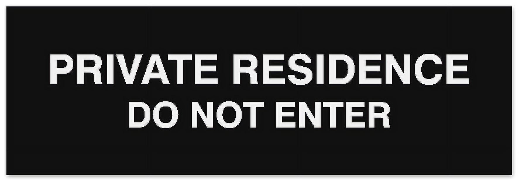 Signs ByLITA Basic Private Residence Do Not Enter Sign - Laser-Engraved ...