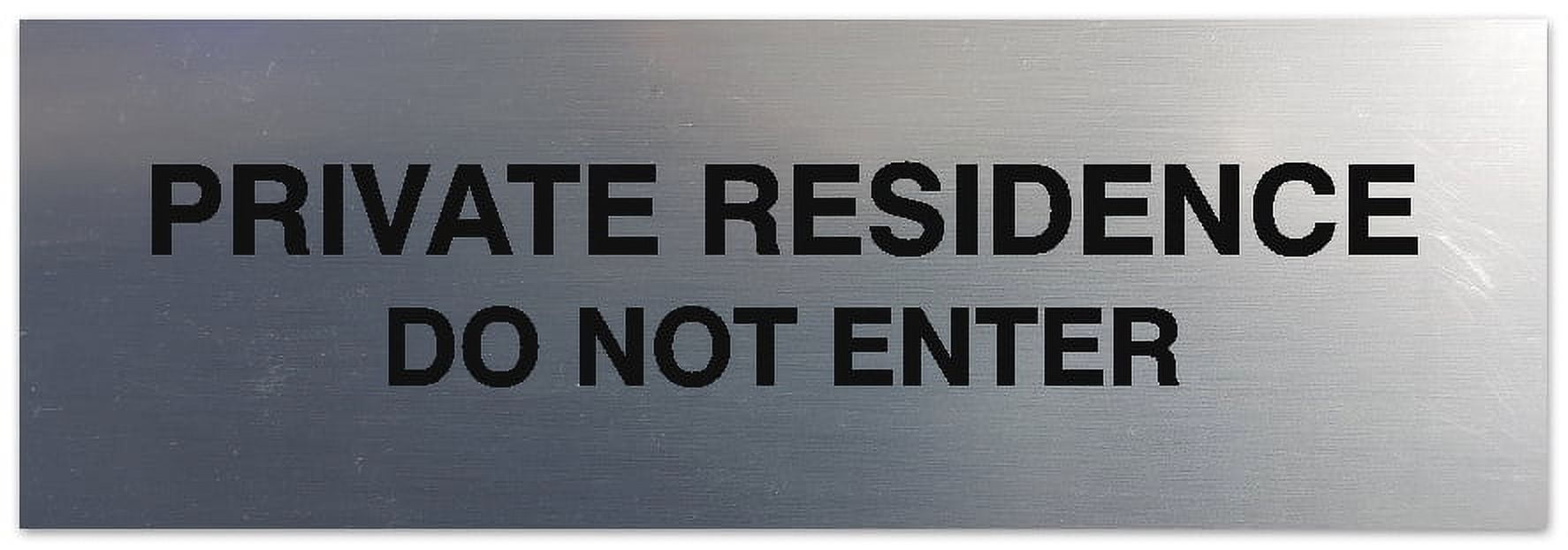 Signs ByLITA Basic Private Residence Do Not Enter Sign - Laser-Engraved ...