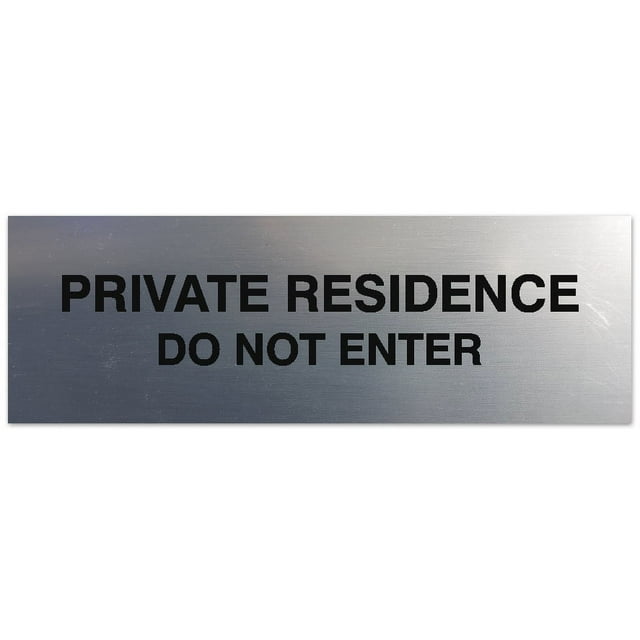 Signs ByLITA Basic Private Residence Do Not Enter Sign - Laser-Engraved ...