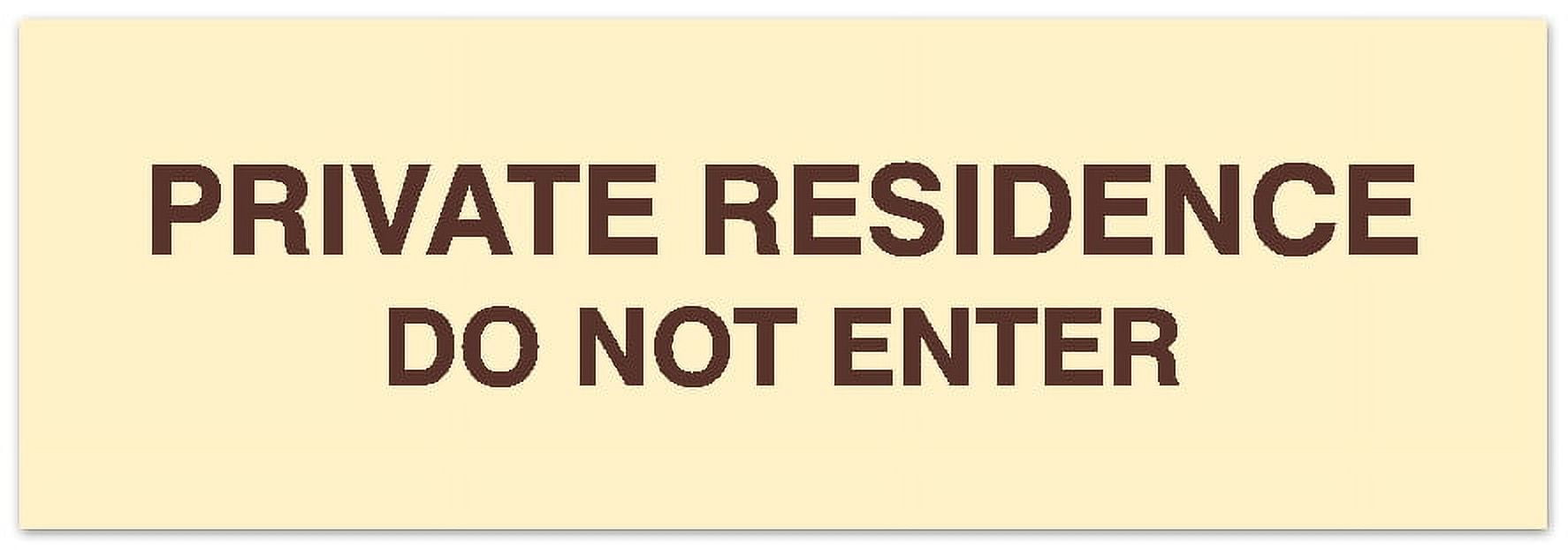 Signs ByLITA Basic Private Residence Do Not Enter Sign - Laser-Engraved ...