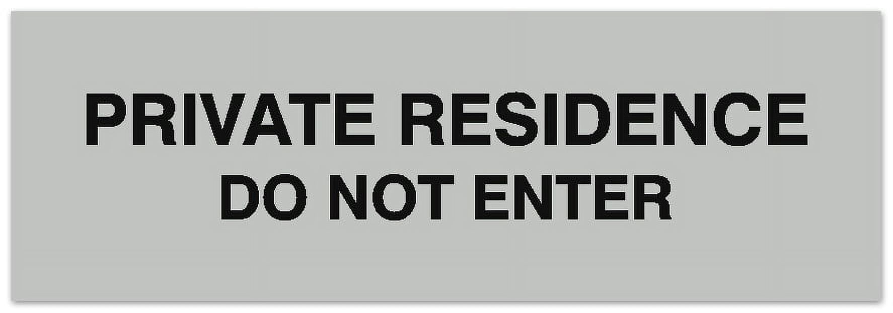 Signs ByLITA Basic Private Residence Do Not Enter Sign - Laser-Engraved ...