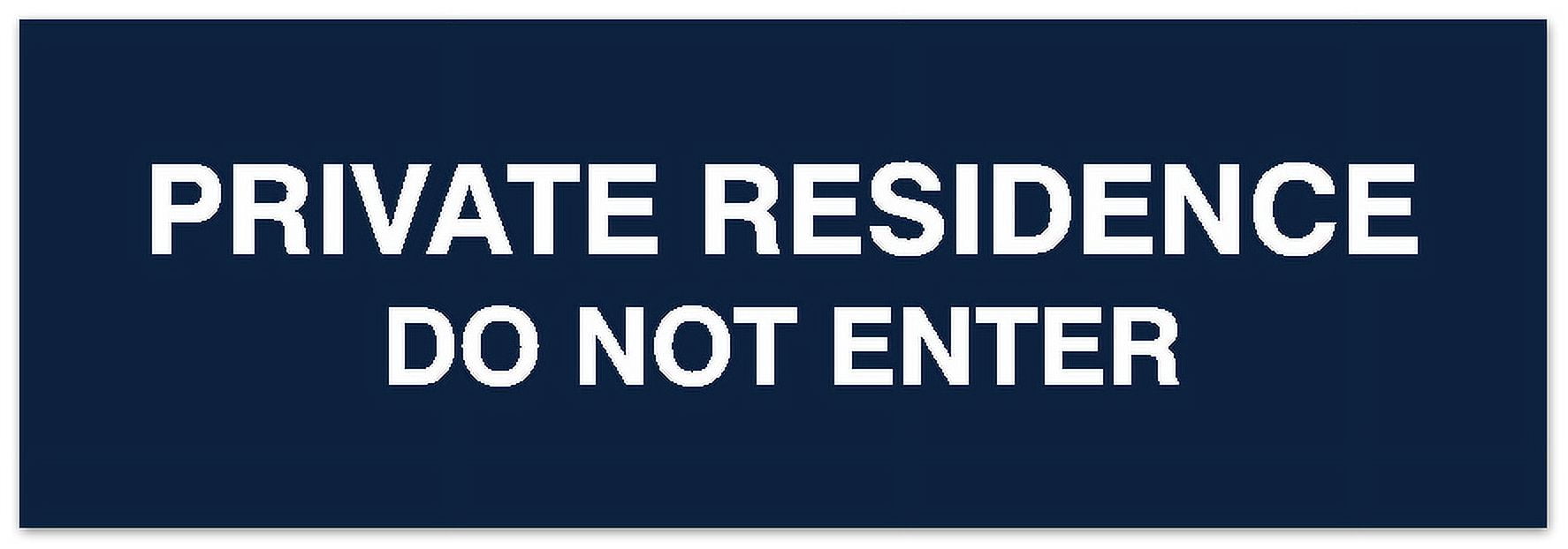 Signs ByLITA Basic Private Residence Do Not Enter Sign - Laser-Engraved ...