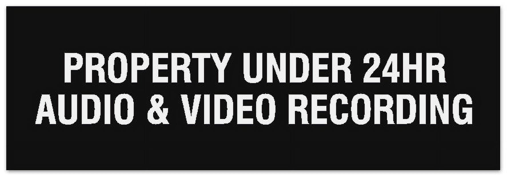 Signs ByLITA Basic Property Under 24 Audio Video Recording Sign - Laser ...