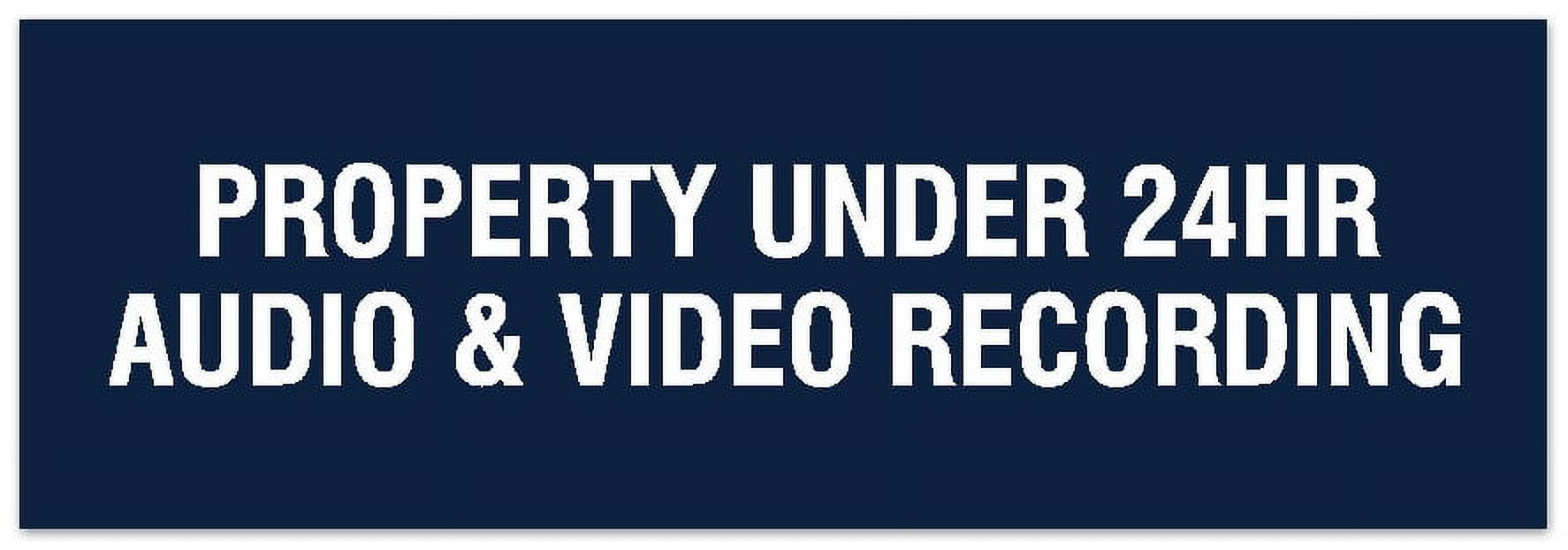 Signs ByLITA Basic Property Under 24 Audio Video Recording Sign - Laser ...