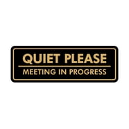 Signs ByLITA Designer Meeting Room Sign (Black / Silver) - Large ...