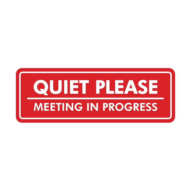Quiet Meeting In Progress Sign 632 Quiet Meeting Stock Vectors And