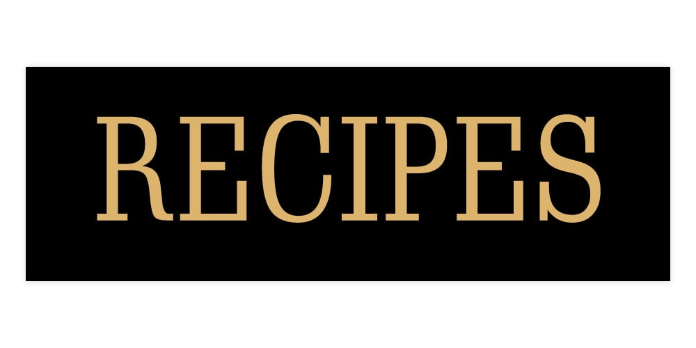 Signs ByLITA Basic Recipes Sign (Black /Gold) - Small - Walmart.com