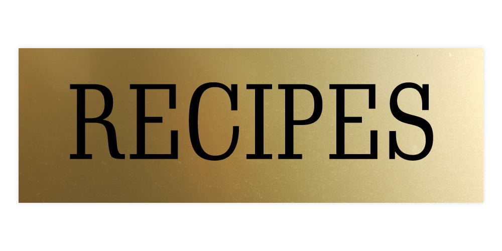 Signs ByLITA Basic Recipes Sign (Brushed Gold) - Small - Walmart ...