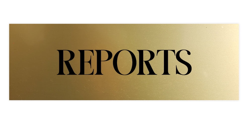 Signs ByLITA Basic Reports Sign (Brushed Gold) - Small - Walmart.com