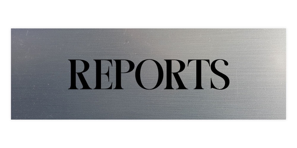 Signs ByLITA Basic Reports Sign (Brushed Silver) - Large - Walmart ...