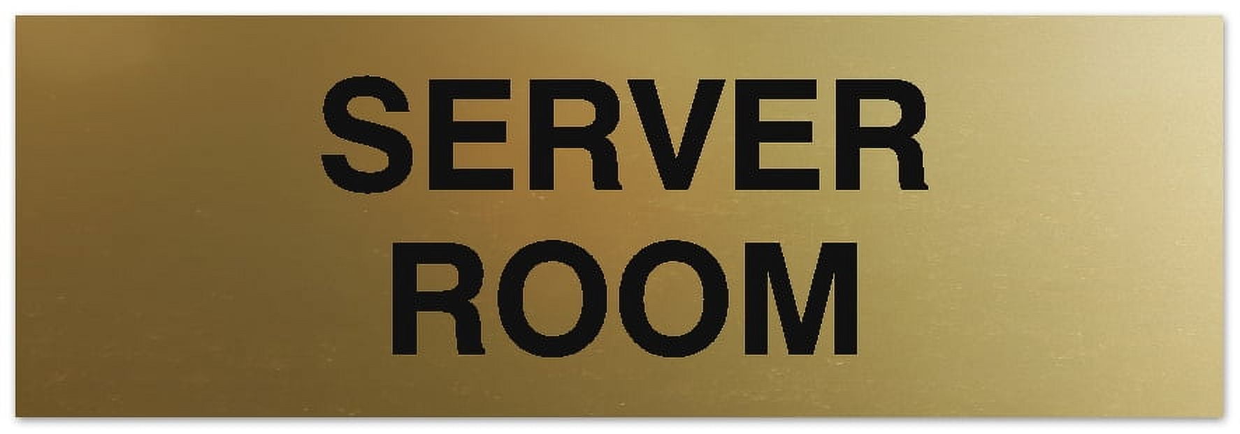 Signs ByLITA Basic Server Room Sign - Laser-Engraved Lettering ...