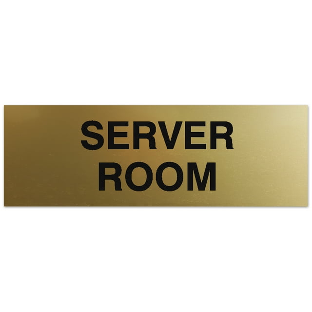 Signs ByLITA Basic Server Room Sign - Laser-Engraved Lettering ...