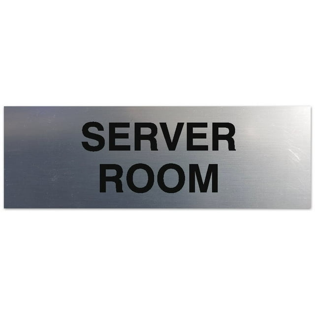 Signs ByLITA Basic Server Room Sign - Laser-Engraved Lettering ...