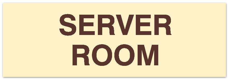 Signs ByLITA Basic Server Room Sign - Laser-Engraved Lettering ...