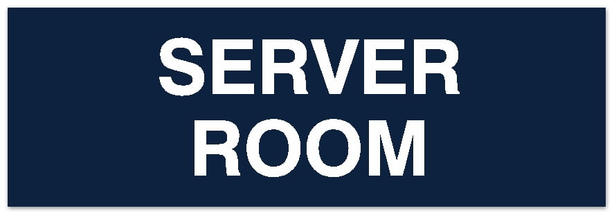 Signs ByLITA Basic Server Room Sign - Laser-Engraved Lettering ...