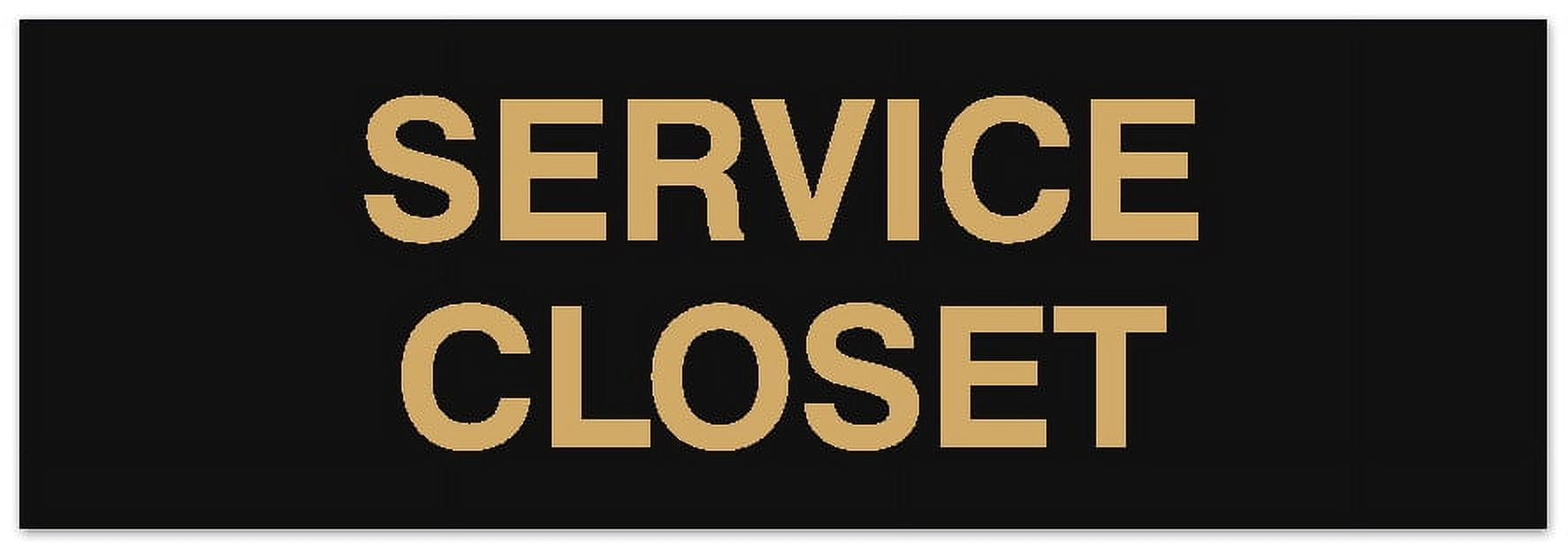 Signs ByLITA Basic Service Closet Sign - Laser-Engraved Lettering ...