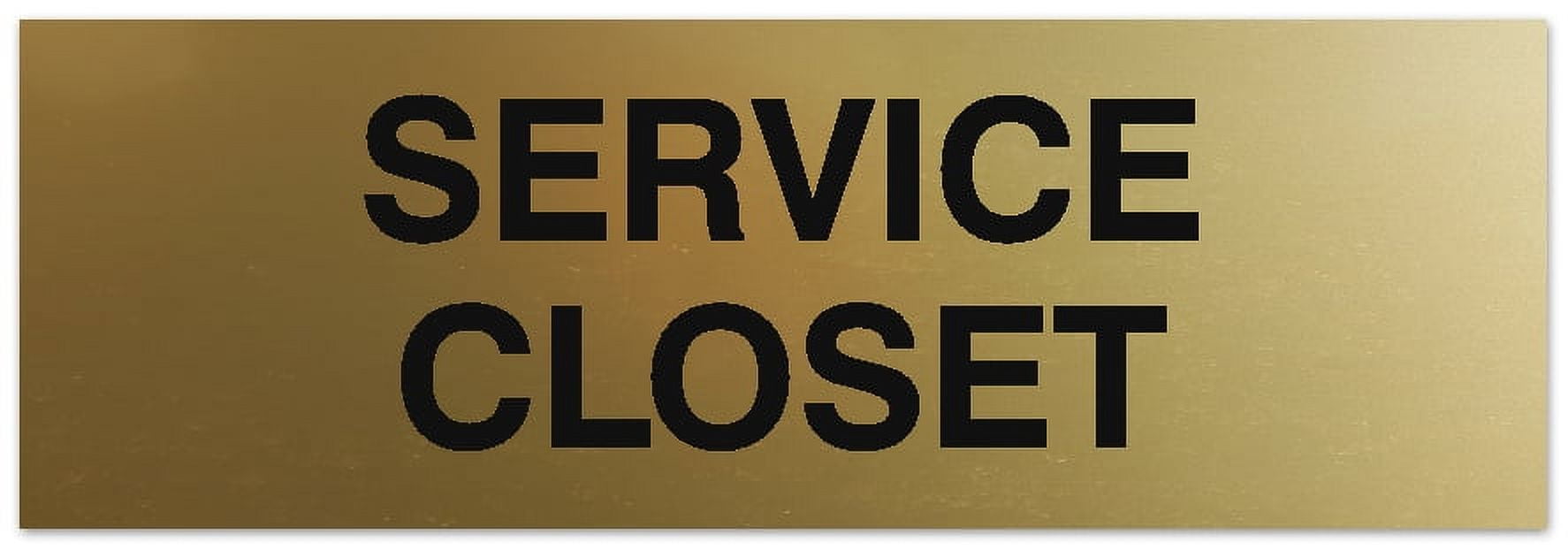 Signs ByLITA Basic Service Closet Sign - Laser-Engraved Lettering ...