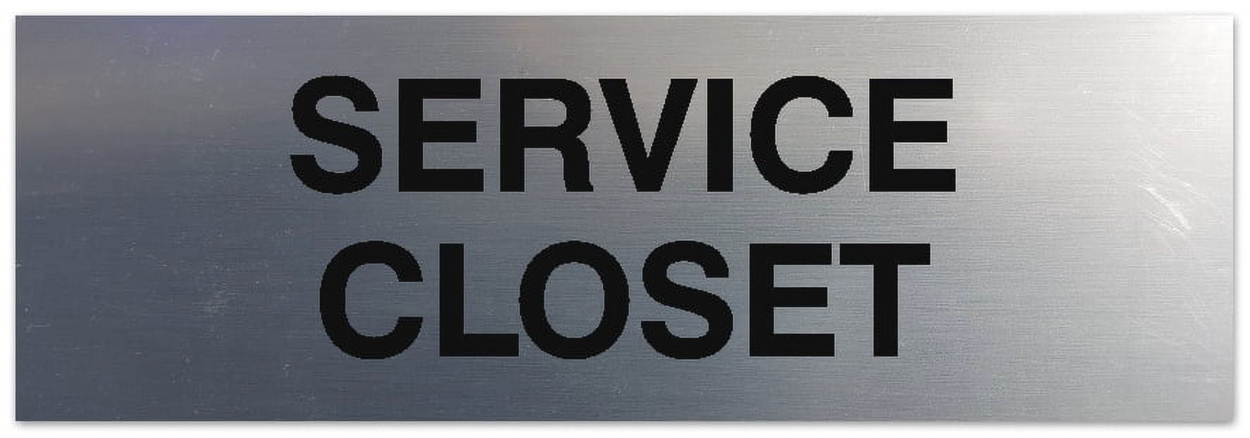 Signs ByLITA Basic Service Closet Sign - Laser-Engraved Lettering ...