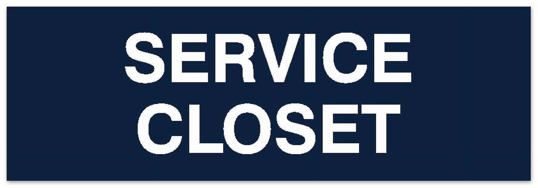 Signs ByLITA Basic Service Closet Sign - Laser-Engraved Lettering ...