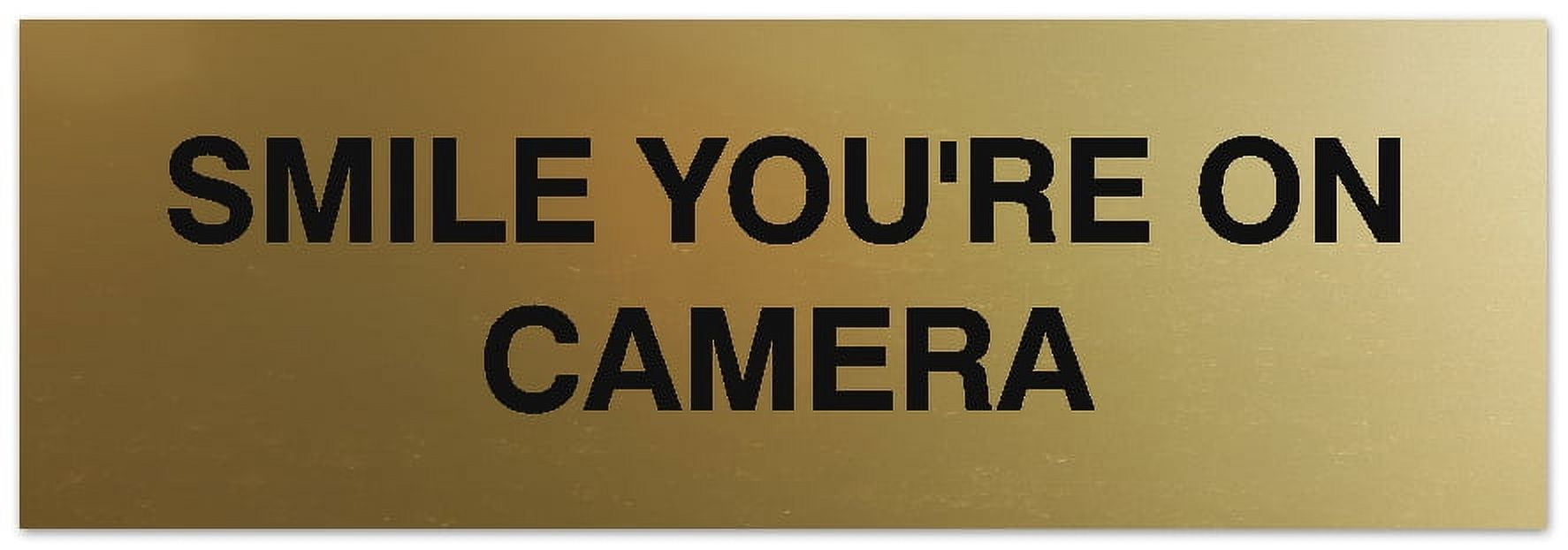 Signs ByLITA Basic Smile you're on camera Sign - Laser-Engraved ...