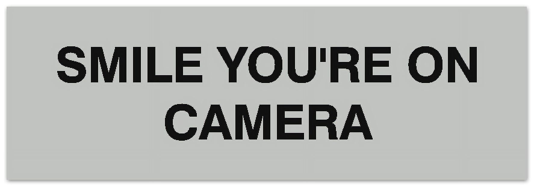 Signs ByLITA Basic Smile you're on camera Sign - Laser-Engraved ...