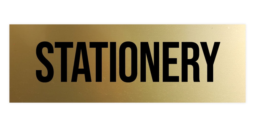 Signs ByLITA Basic Stationery Sign (Brushed Gold) - Large - Walmart.com
