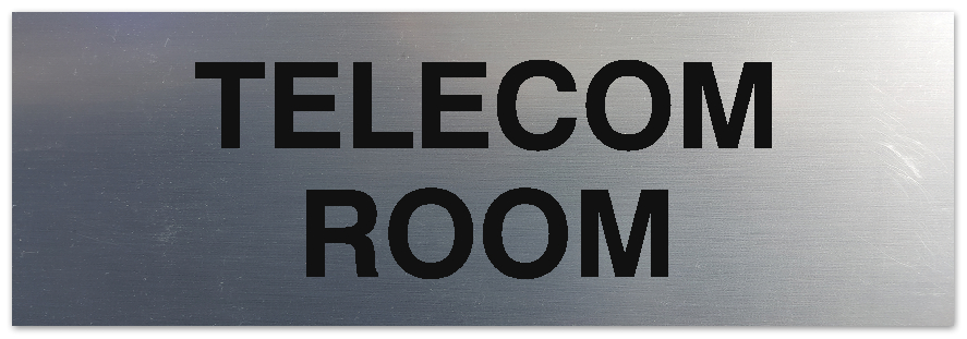 Signs ByLITA Basic Telecom Room Sign - Laser-Engraved Lettering ...