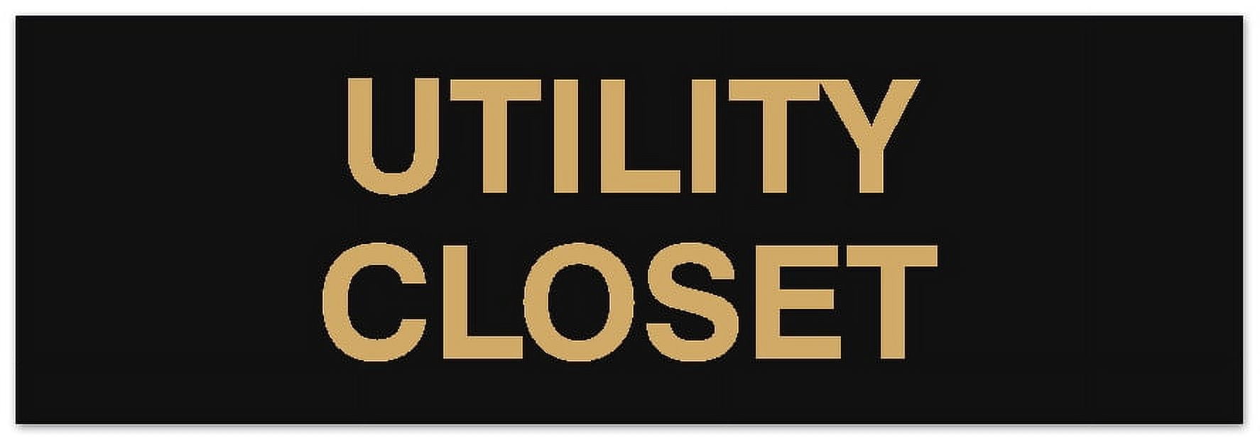Signs ByLITA Basic Utility Closet Sign - Laser-Engraved Lettering ...