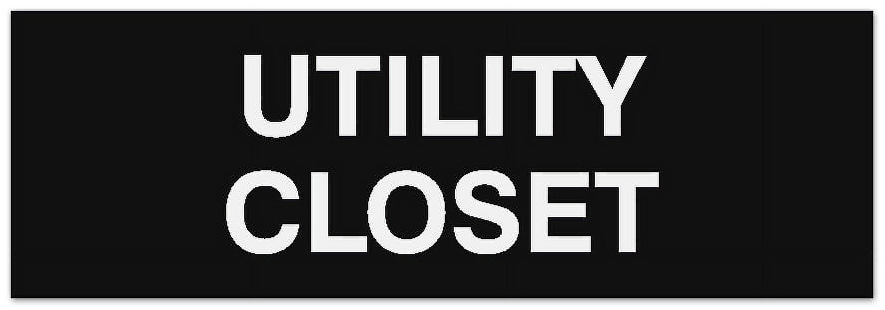 Signs ByLITA Basic Utility Closet Sign - Laser-Engraved Lettering ...