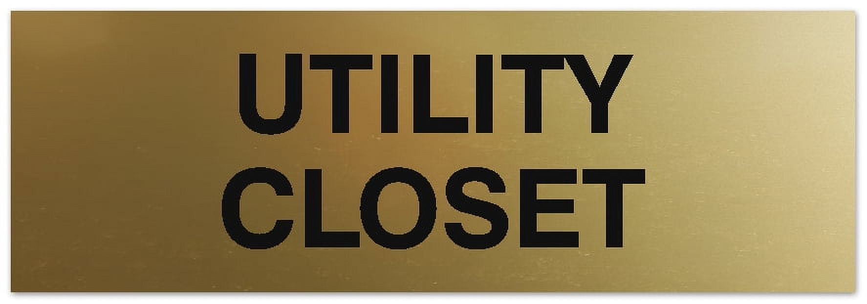 Signs ByLITA Basic Utility Closet Sign - Laser-Engraved Lettering ...