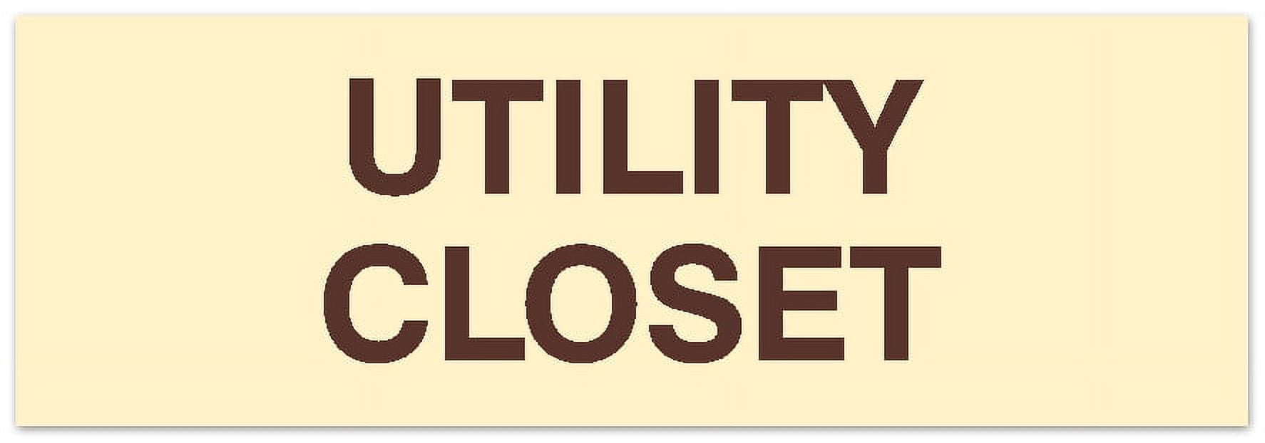 Signs ByLITA Basic Utility Closet Sign - Laser-Engraved Lettering ...