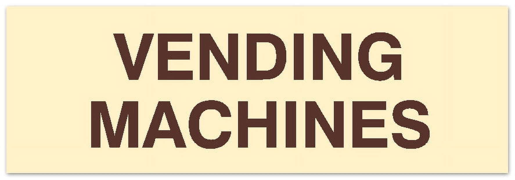 Signs ByLITA Basic Vending Machines Sign - Laser-Engraved Lettering ...
