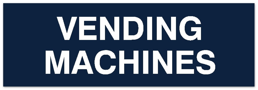 Signs ByLITA Basic Vending Machines Sign - Laser-Engraved Lettering ...