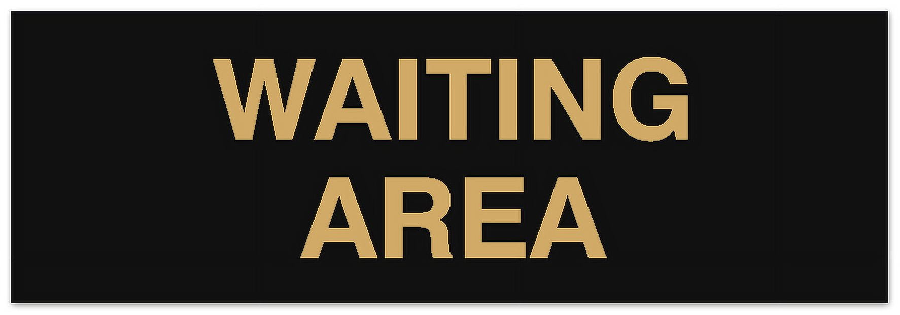 Signs ByLITA Basic Waiting Area Sign - Laser-Engraved Lettering ...