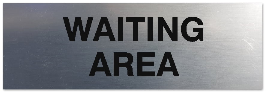 Signs ByLITA Basic Waiting Area Sign - Laser-Engraved Lettering ...